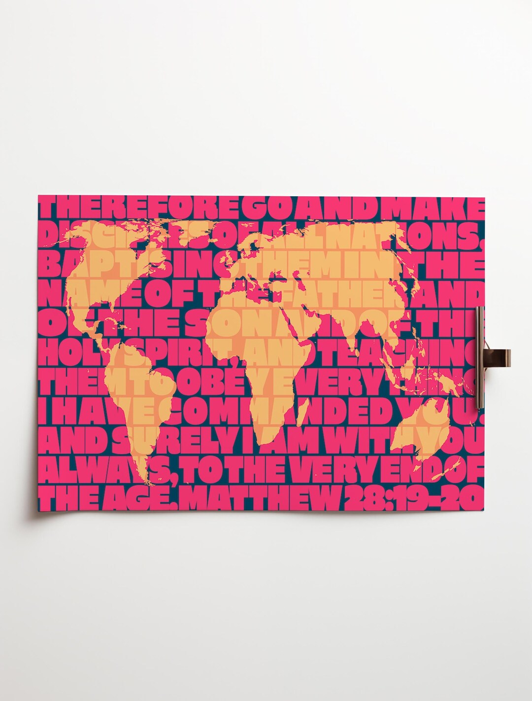 Matthew 28 Christian Poster, the Great Commission Wall Art - Etsy