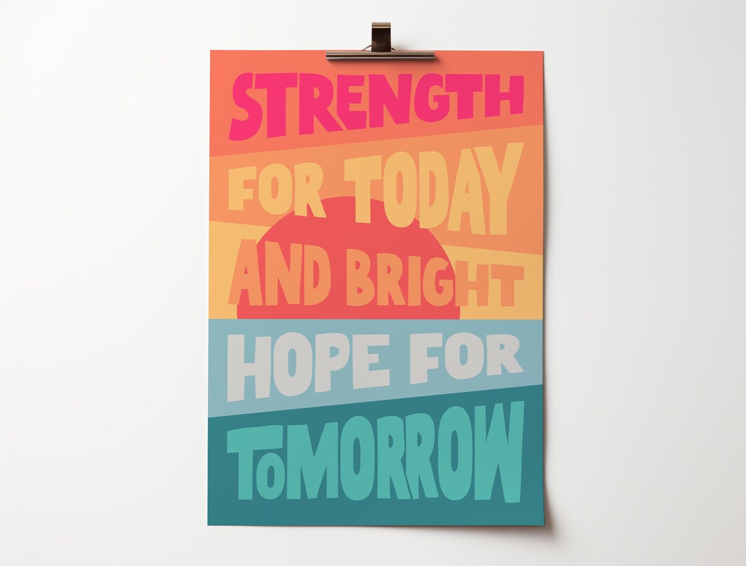 Strength for Today. Christian Hymn Poster. - Etsy
