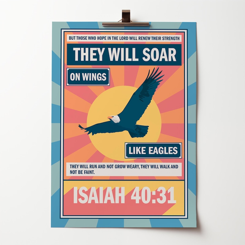 Soar on Wings Christian Art - Etsy UK
