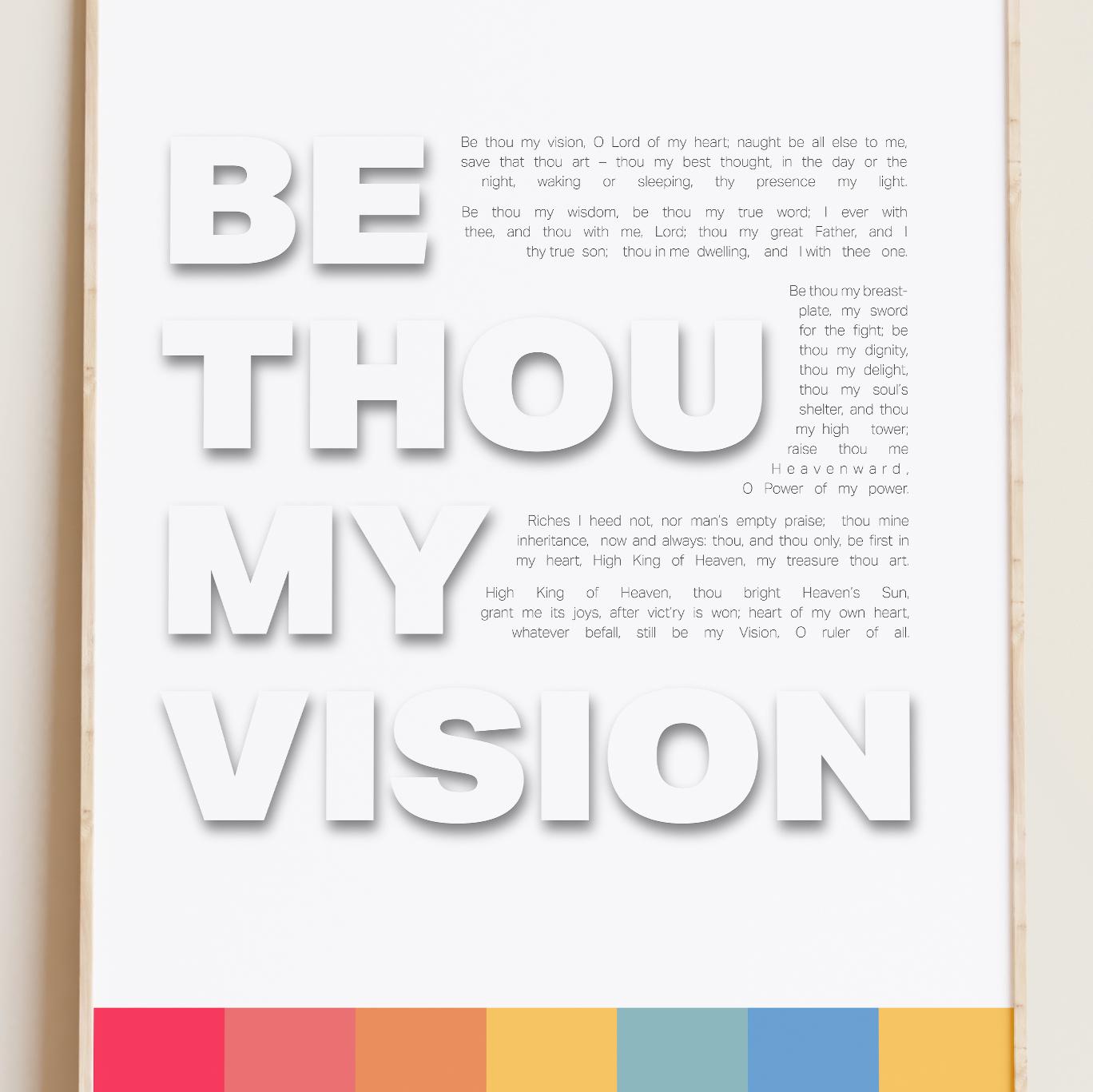 Be Thou My Vision Poster. Christian Wall Art - Etsy
