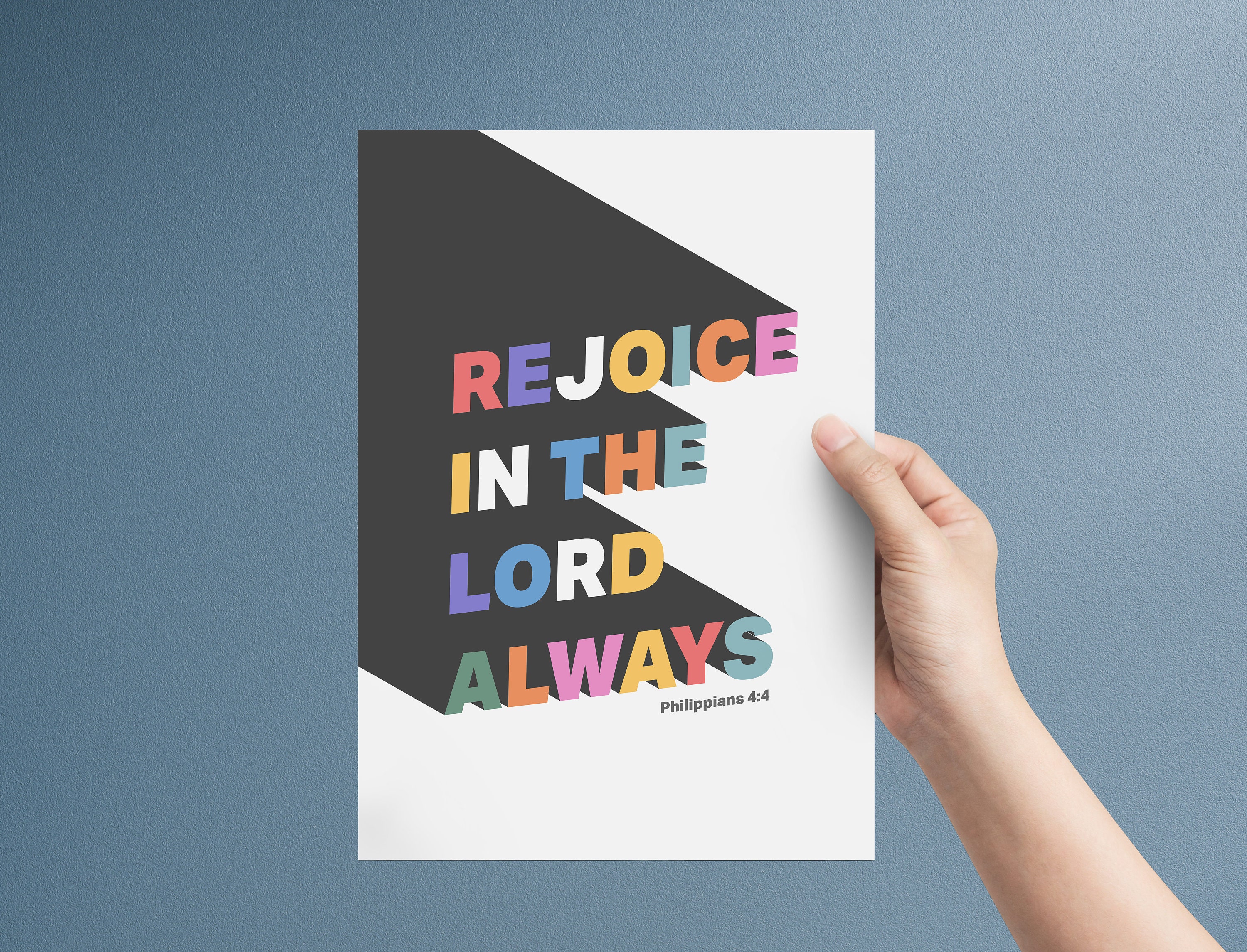 Rejoice in the Lord Poster Philippians 4 Verse 4 Print - Etsy