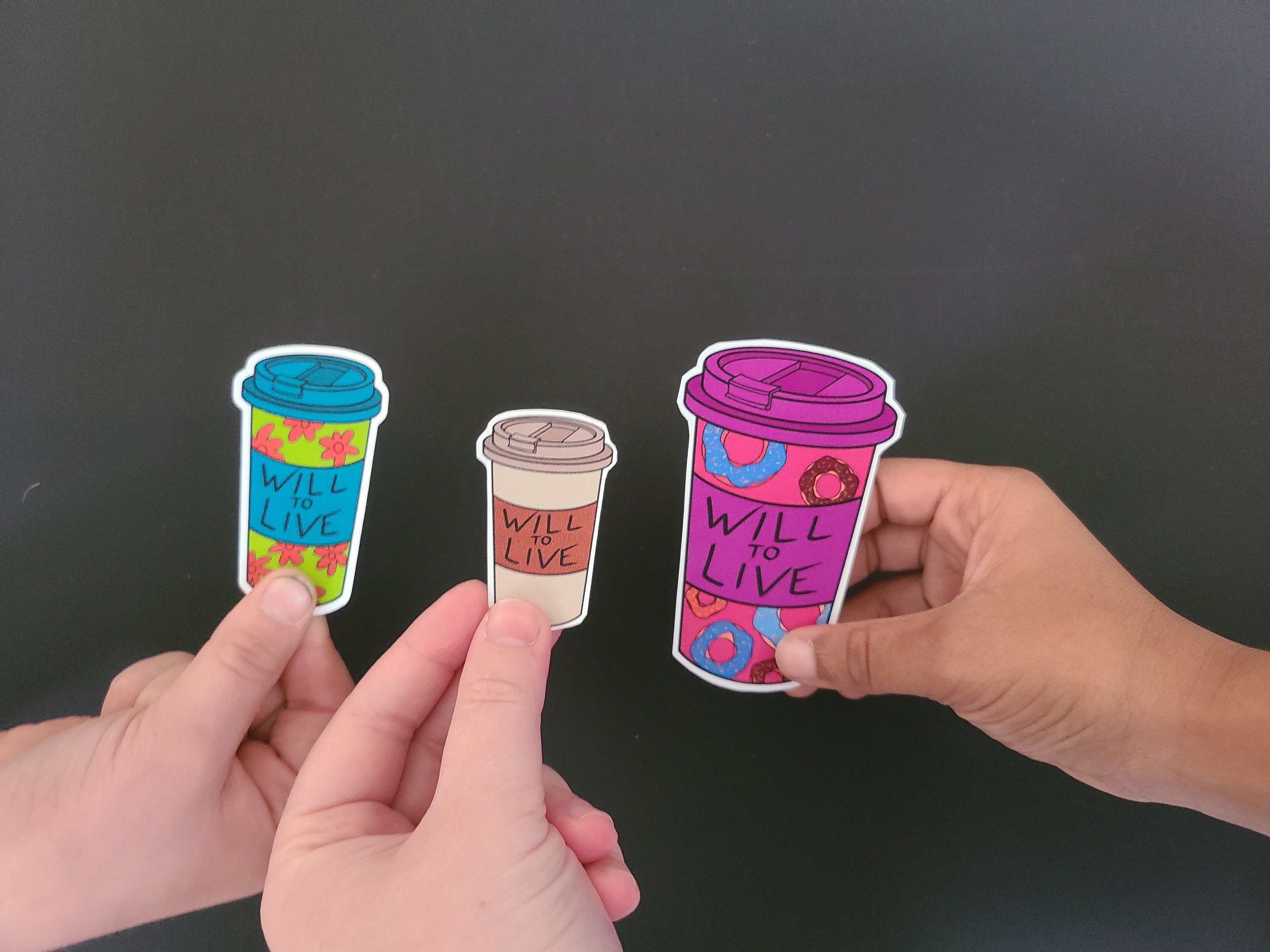 Waterproof Matte Coffee Cup Stickers / Dark Humor Stickers / | Etsy