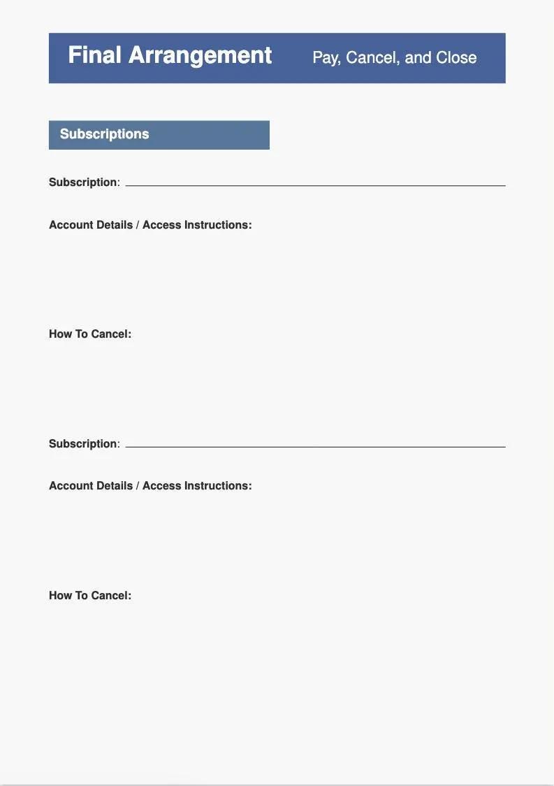 End of Life Planner Guided Final Arrangements Workbook Organizer for ...