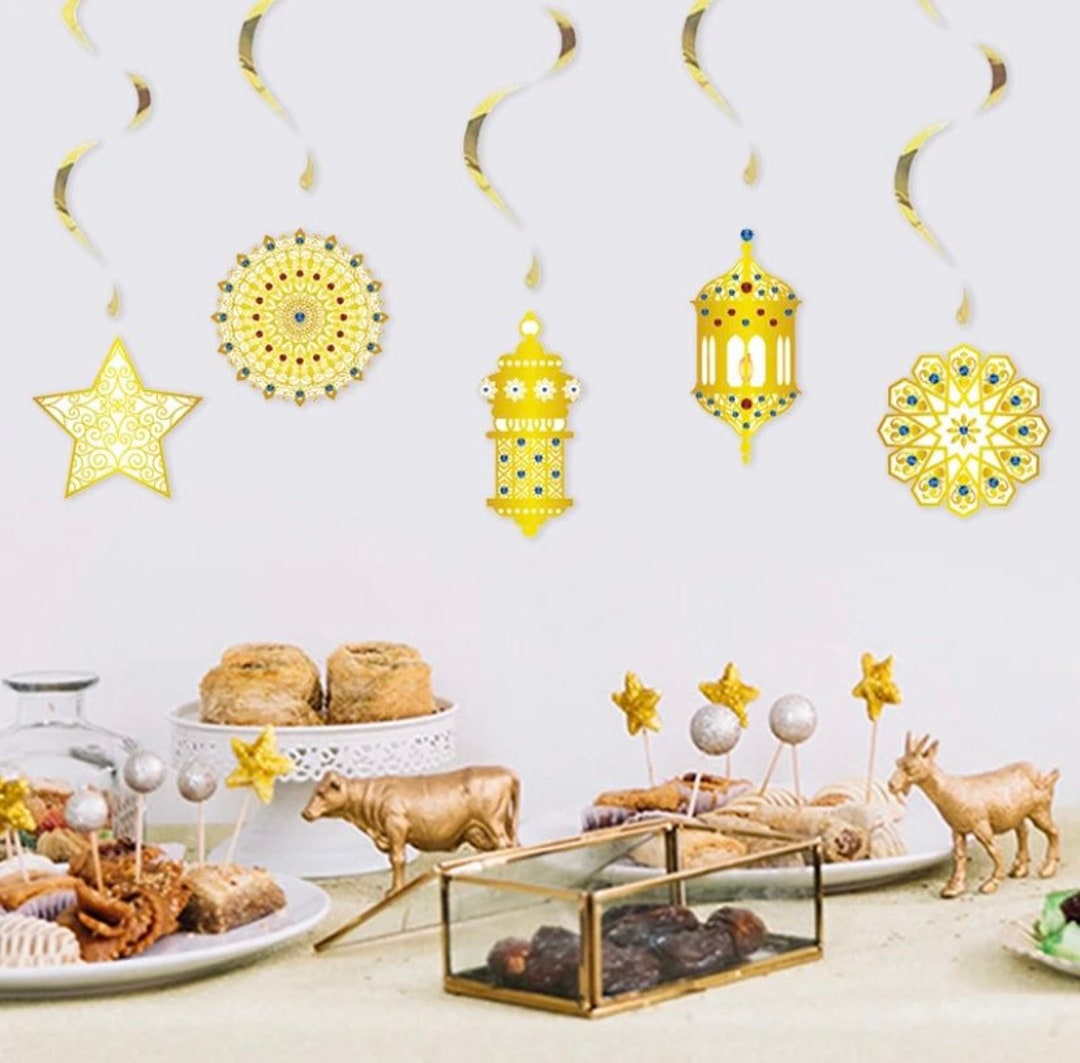 Gold Ramadan, Eid Spiral Hanging Ceiling, Wall Decorations, Occasion - Etsy