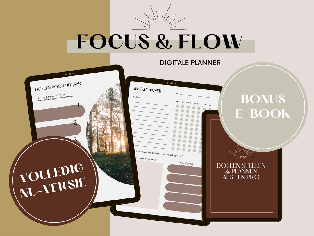 Digital Planner Dutch Dateless Planner Agenda Planner Printable Digital ...