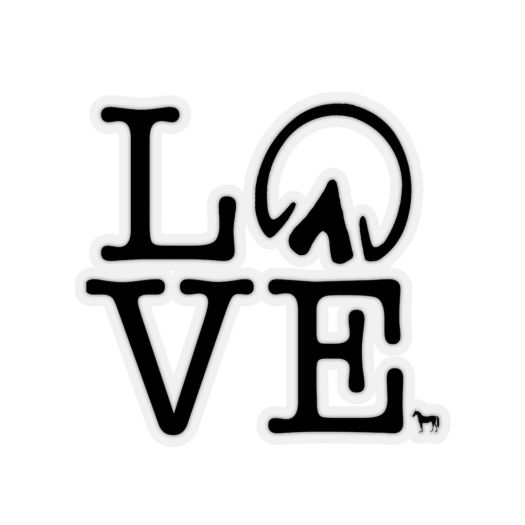 LOVE Horses Hoof Print Kiss-cut Stickers | Horses Hoof Prints in LOVE ...