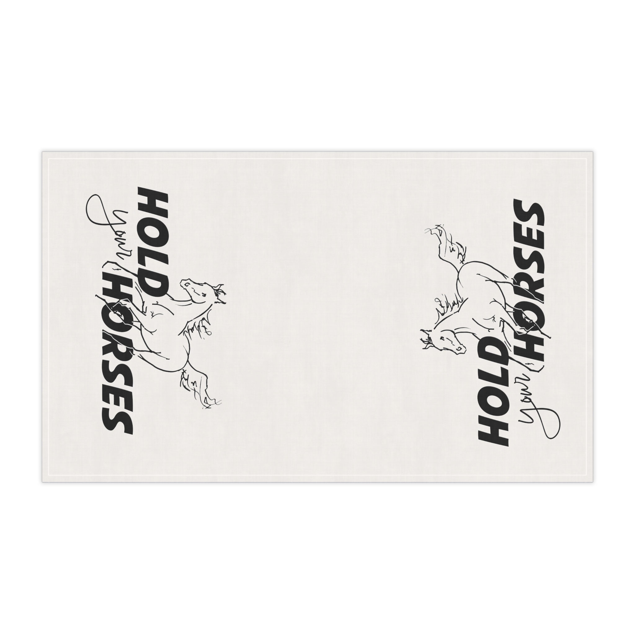 Hold Horses Kitchen Towel, Funny Horse Tea Towels, Equine Kitchen ...