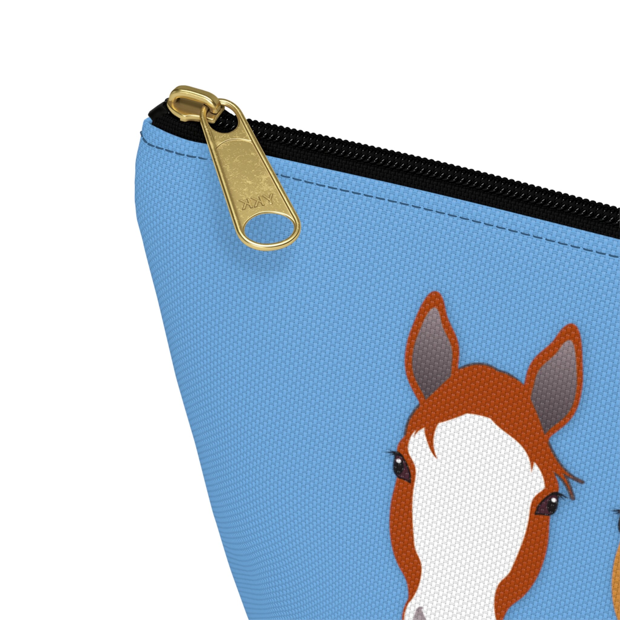 Horse Heads Makeup Bag, Horses Face Markings Accessory Pouch ...