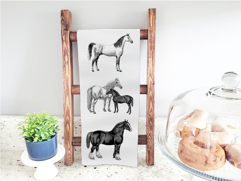 Vintage Horses Tea Towel | Equine Kitchen Towels | Vintage Horse Tea ...