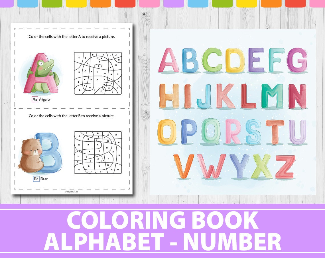 Colorea el alfabeto y los numeros Alfabeto y numeración | Etsy