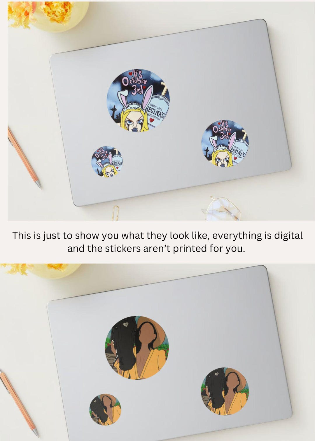 Pack of 5 Digital Sticker Downloads - Stickers, Abstract Art - Etsy