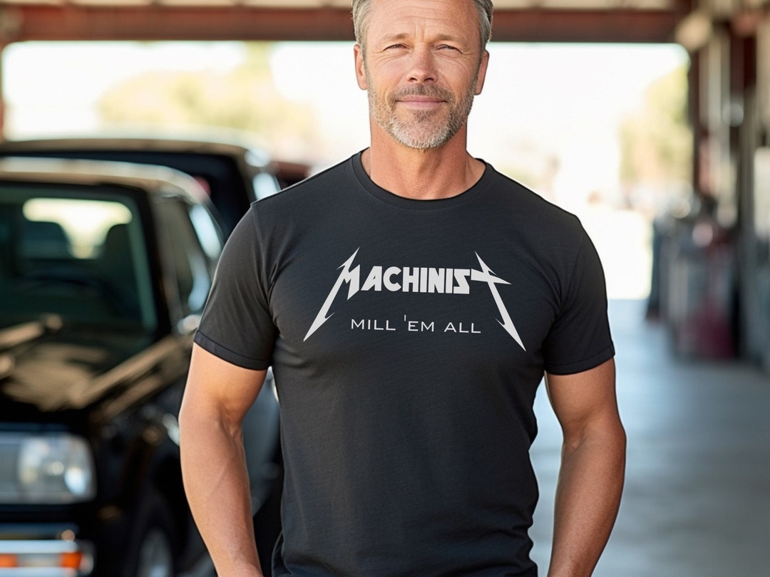 Machinist - Mill 'em All, Gift for Machinist, Unisex Jersey Short ...