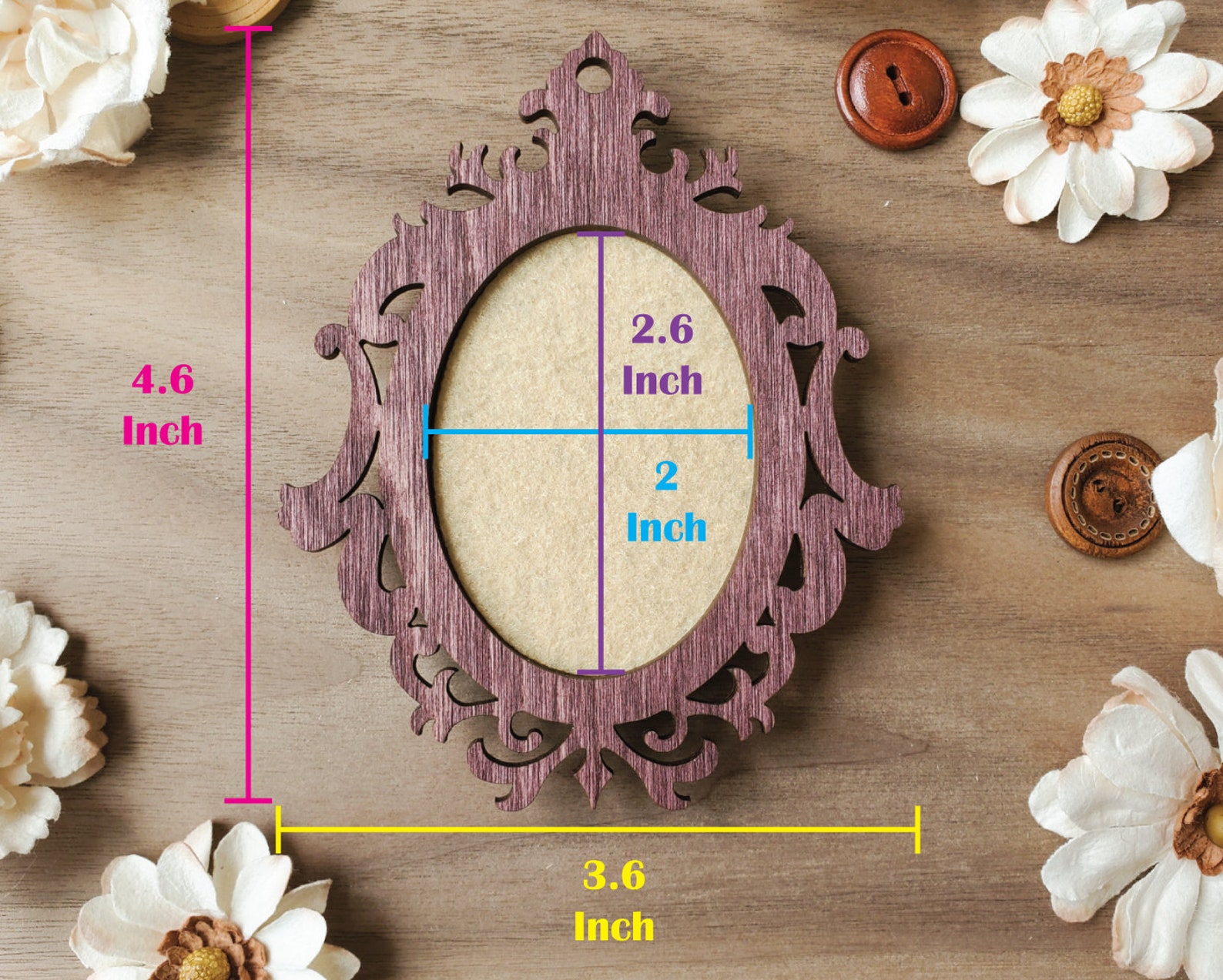 Mini Embroidery Frame 3 Ornament Frame Mini Frame Vintage - Etsy