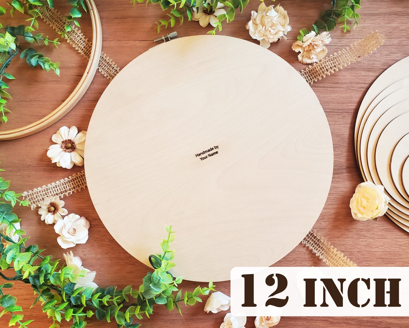 Embroidery Hoop Back 12 Inch Embroidery Hoop Hoop Back - Etsy