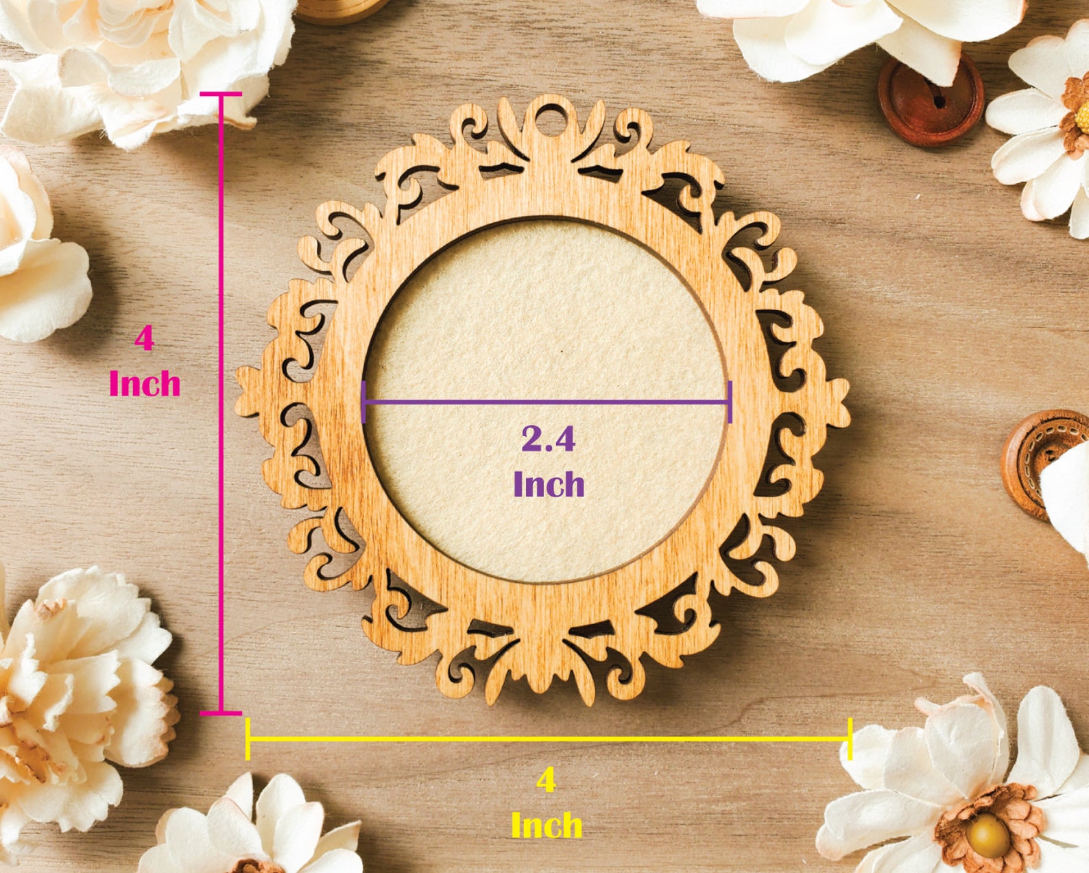 Mini Embroidery Frame 5 Ornament Frame Mini Frame Vintage - Etsy