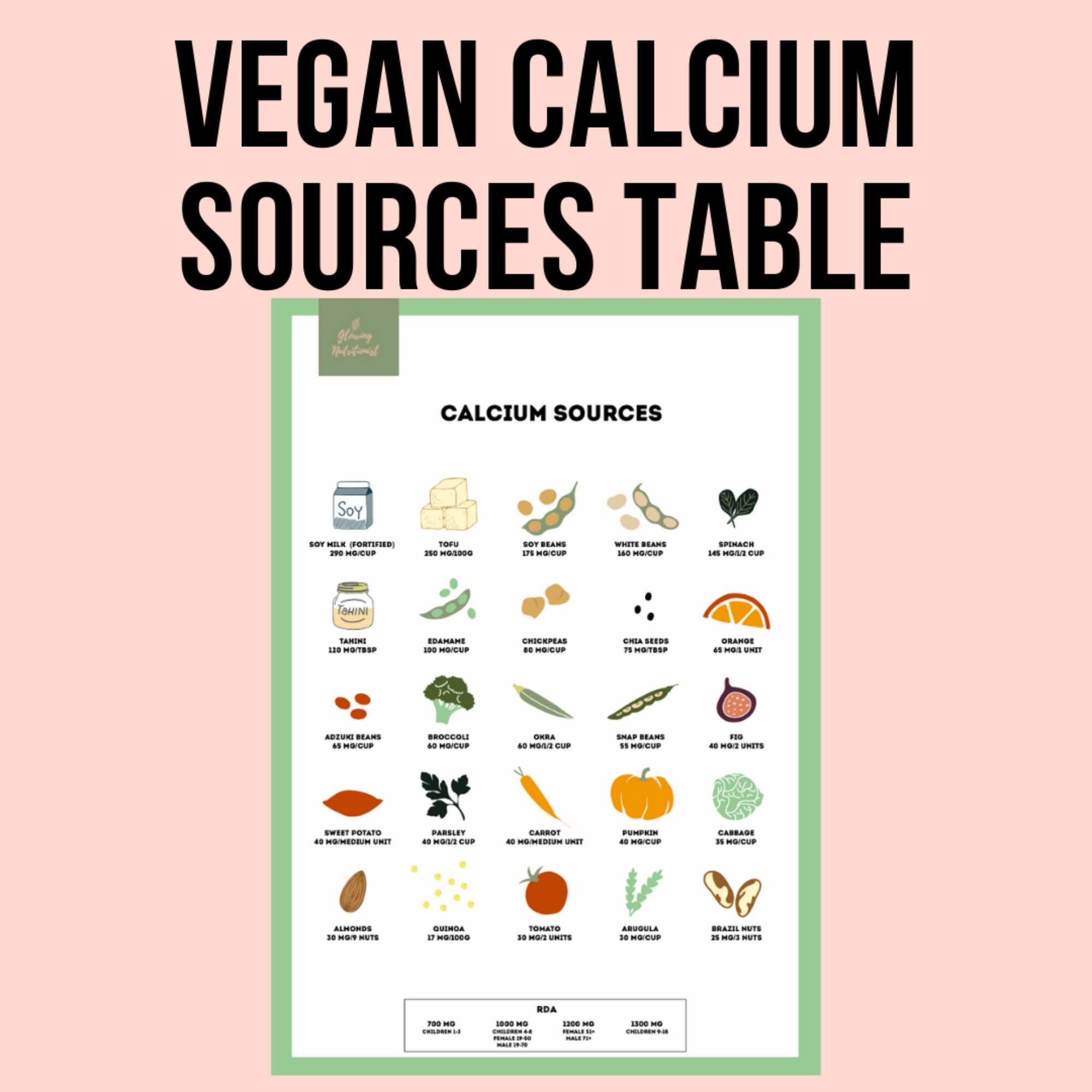 Vegan Calcium Sources