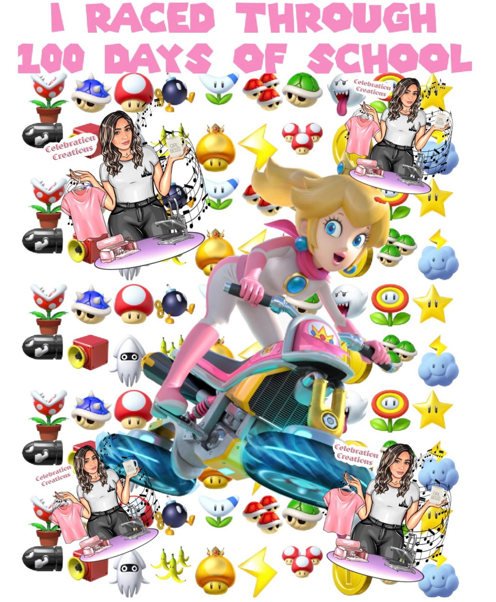 Super Mario 100 Days of School BUNDLE PNG FILE - Etsy