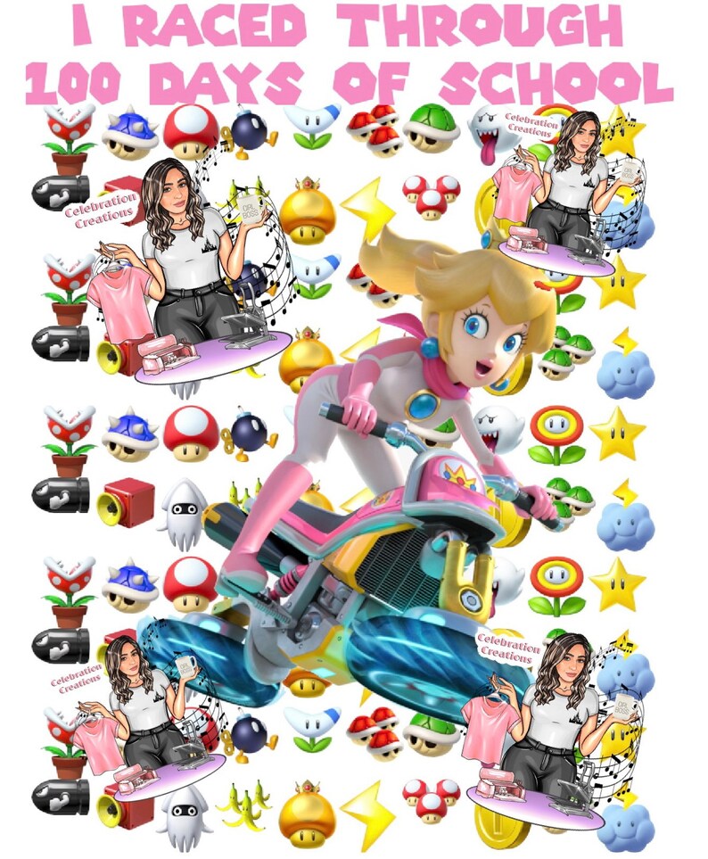 Super Mario 100 Days of School BUNDLE PNG FILE - Etsy