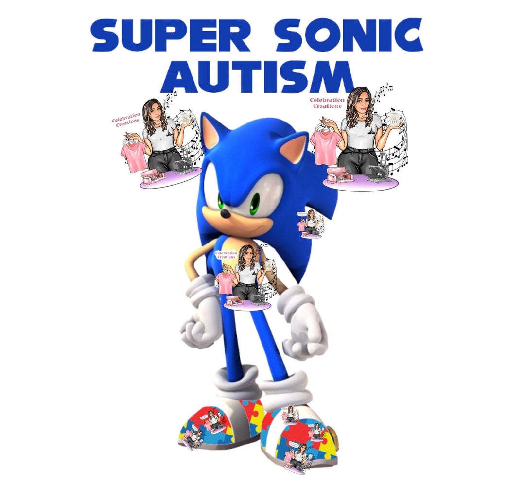 Sonic Autism/autism Awareness - PNG FILE - Etsy