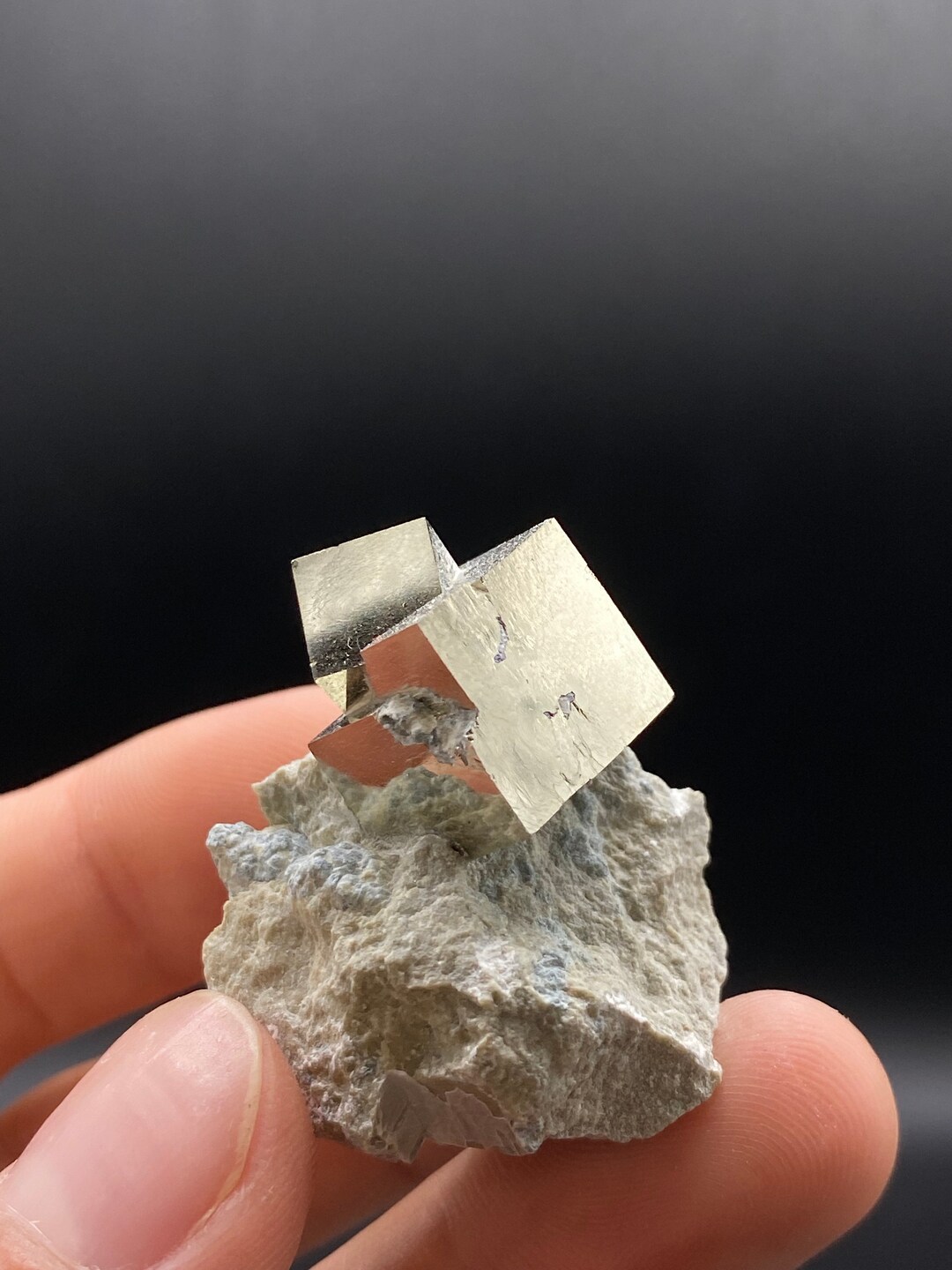 Inter-grown Pyrite Cubes on Matrix - Etsy