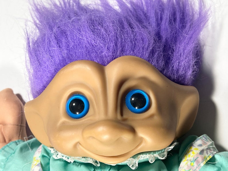 Vintage Troll Plush Doll 16" Ace Novelty Treasure Trolls Gem Trolls ...