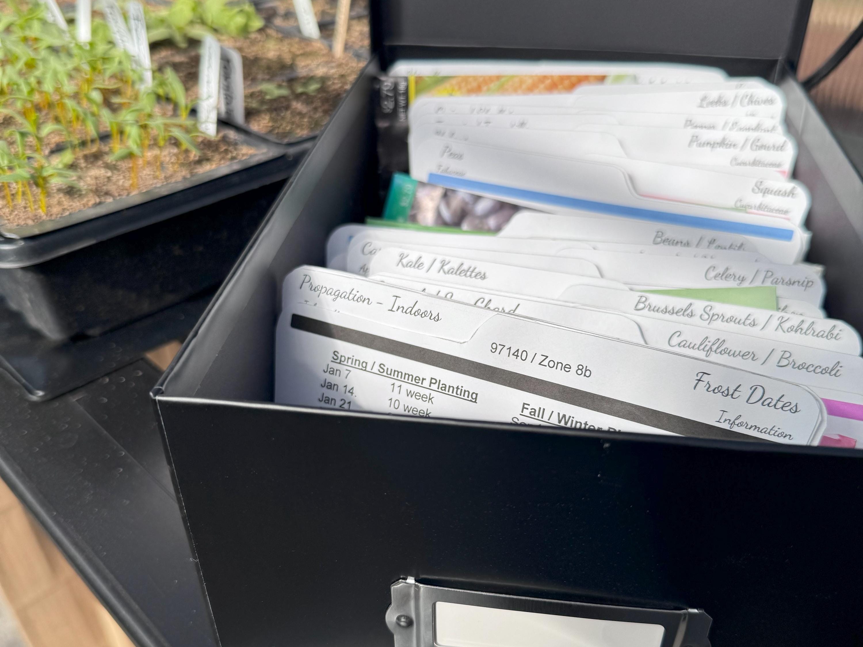 Seed Packet Dividers – DIY Organizer Inserts |vegetable Garden Set ...