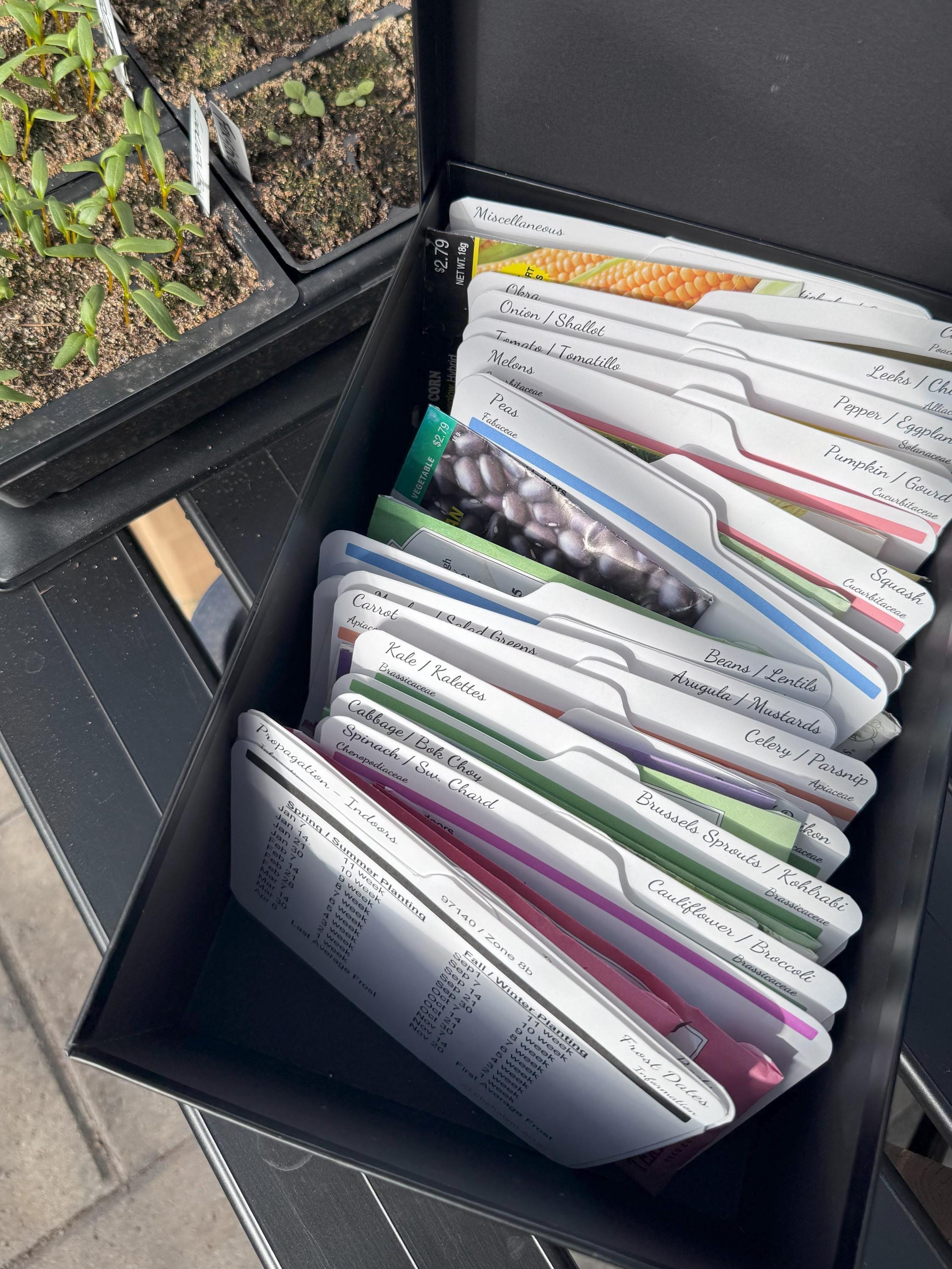 Seed Packet Dividers – DIY Organizer Inserts |vegetable Garden Set ...