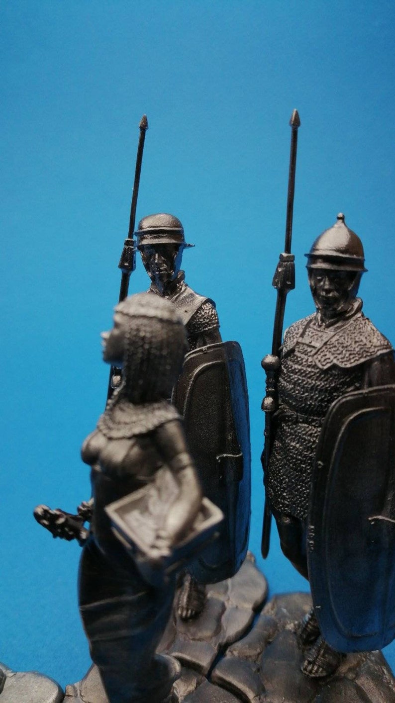 Diorama Cleopatra and Her Guards Made of Tin, Miniature,rare ...