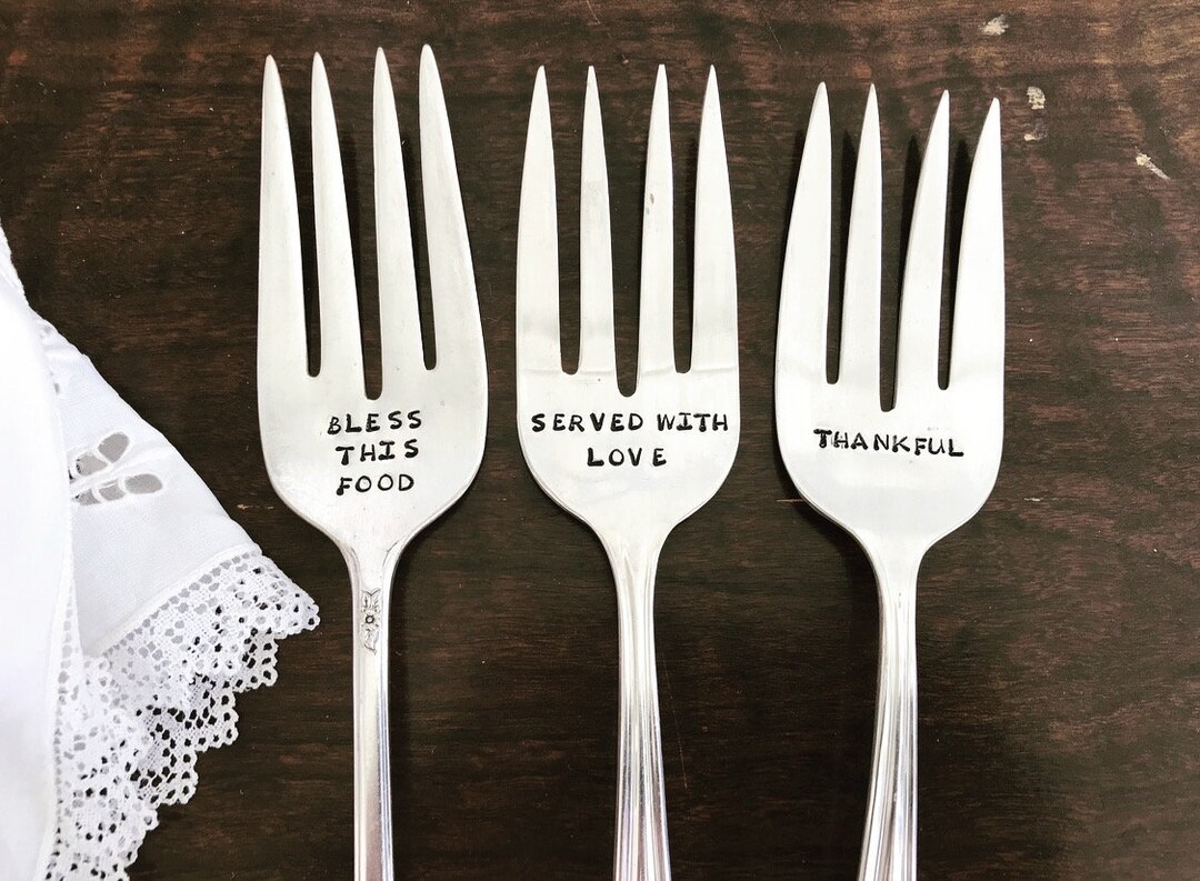 Stamped Serving Forks, Foodie Gift, Hostess Gift, Great for Family ...
