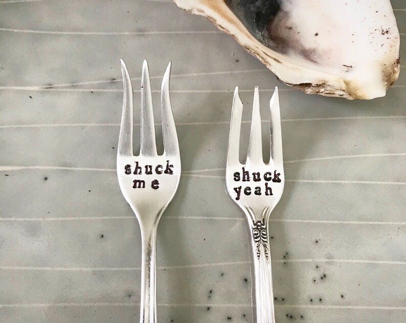 Shuck Yeah or Shuck Me Stamped Hors D'oeuvre Fork - Etsy