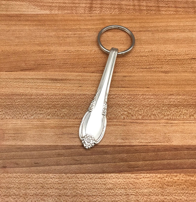 Spoon Handle Keychain , Vintage Flatware Keychain , Remembrance 1948 ...