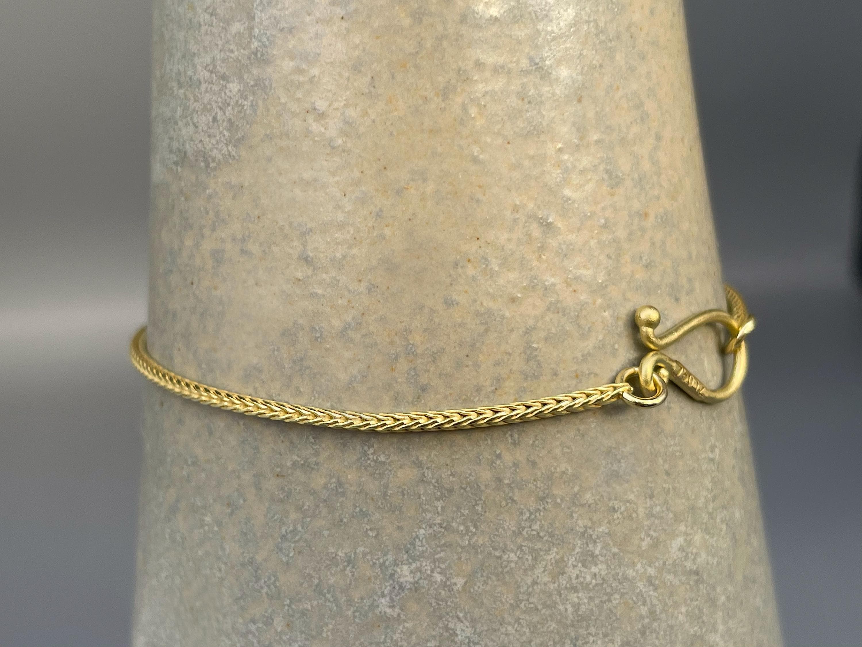 750 Yellow Gold Bracelet - Foxtail Bracelet Made of Solid 750 Gold ...