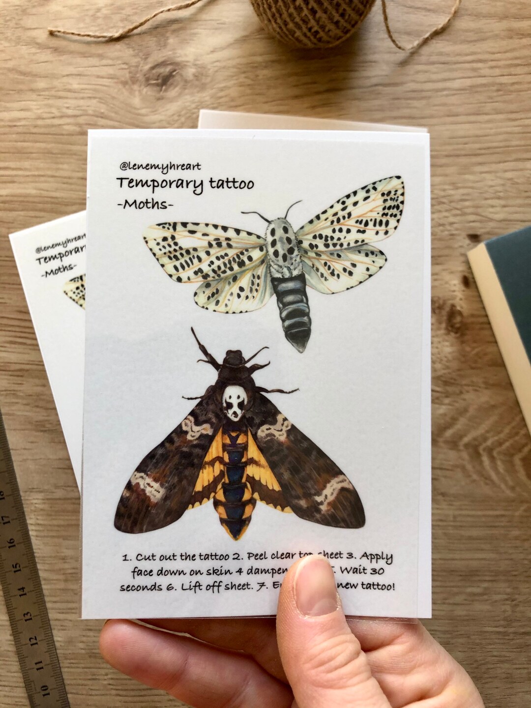 Moths Temporary Tattoo, Insect Tattoo, Insect Art, Moth Tattoo, Skin ...