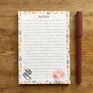 Seashell Notepads, Seashell Notepad, Tearaway Pad, Nature Notepad - Etsy