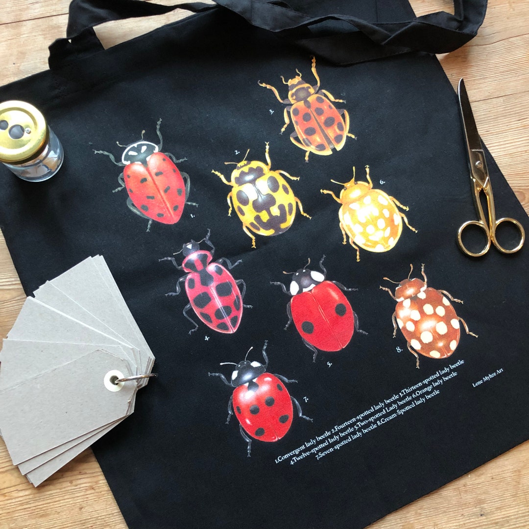 Ladybug Tote Bag, Insect Tote Bag, Cotton Bag, Printed Bag - Etsy