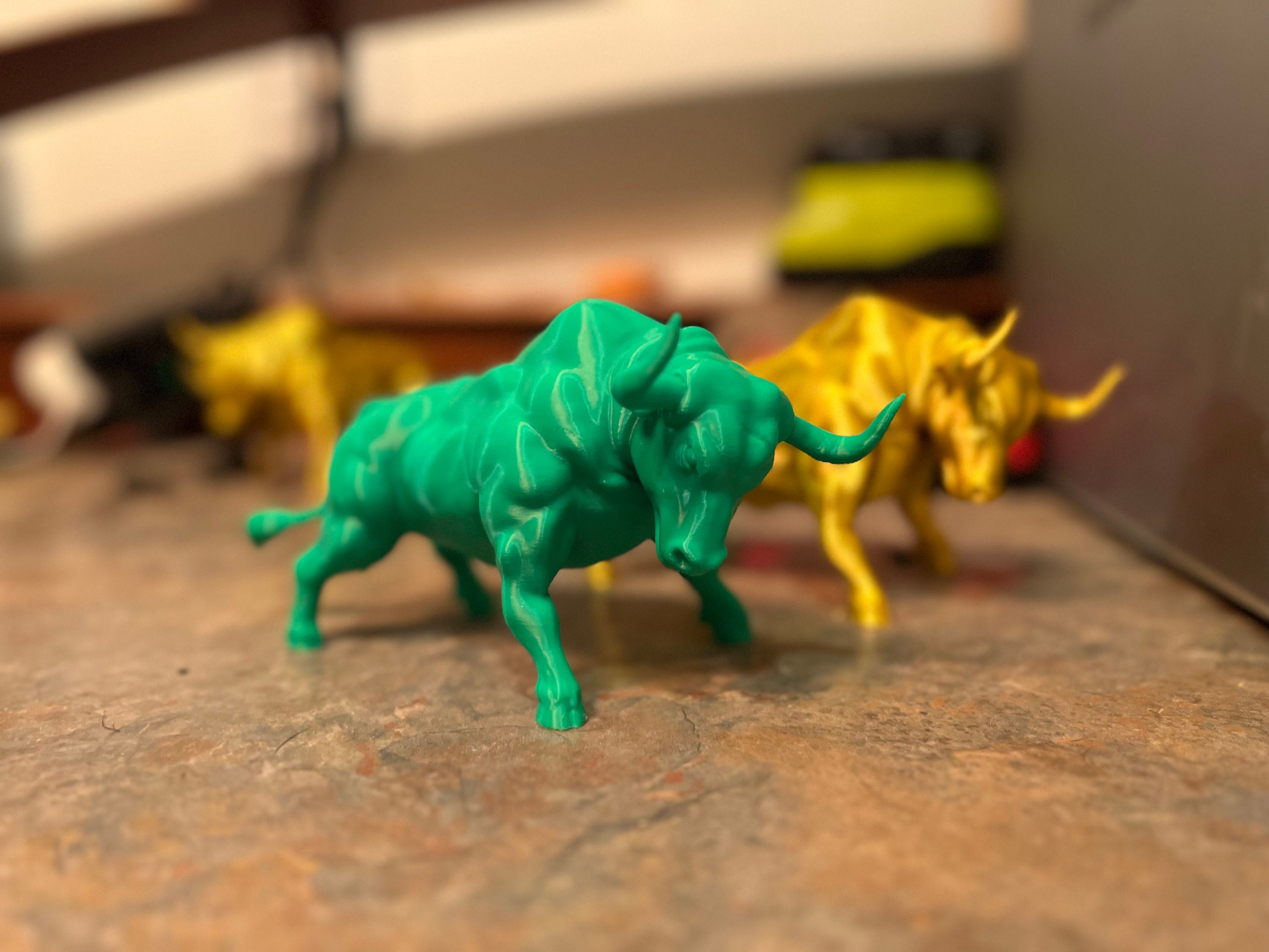 3D Printed Golden Bull & Bear, Bull Run, Crypto, Btc, Bitcoin, Hodl ...