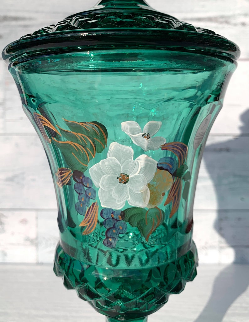 FENTON Limited Edition 1997 family Signature Series Hand Painted 13 Urn ...