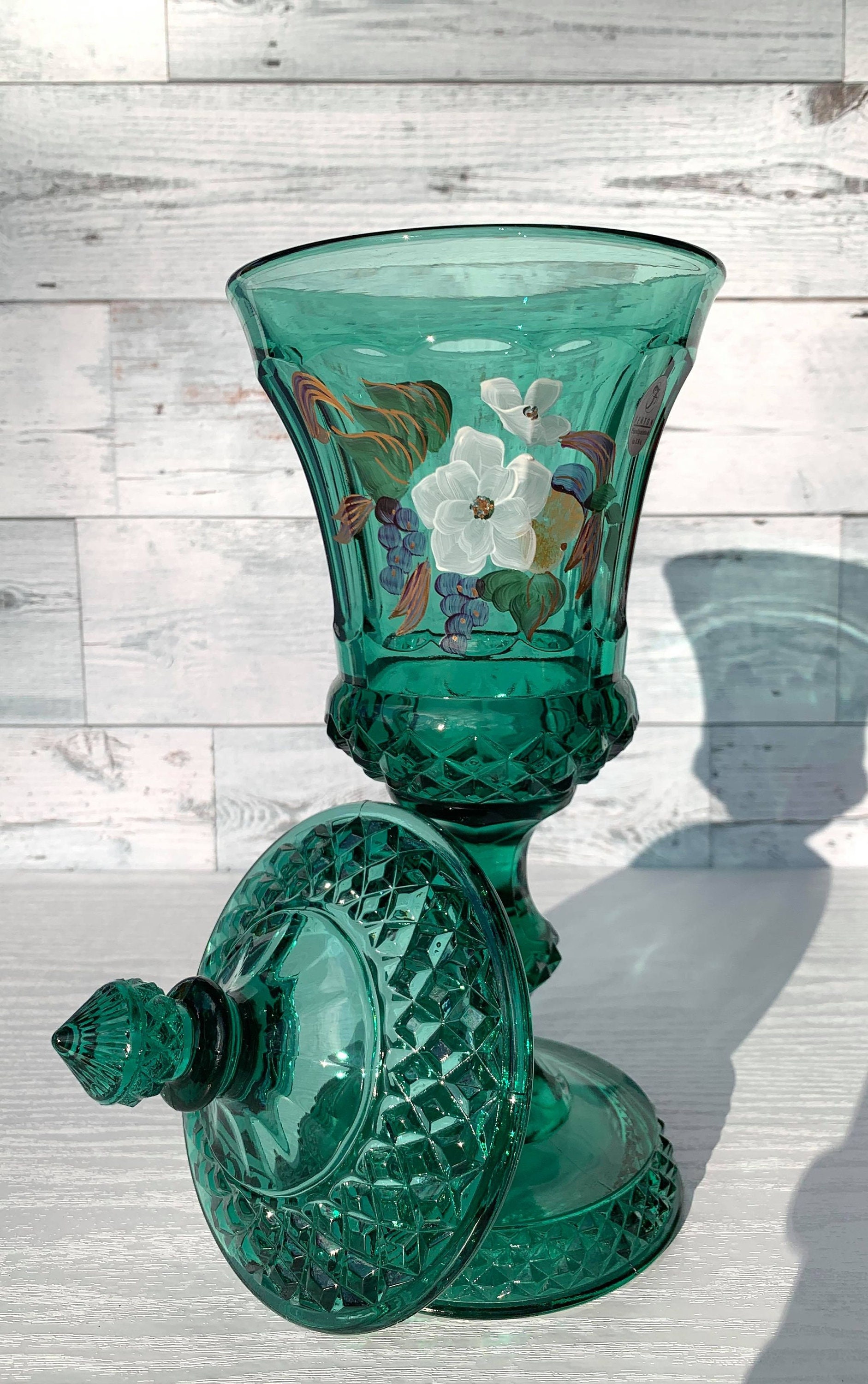 FENTON Limited Edition 1997 family Signature Series Hand Painted 13 Urn ...