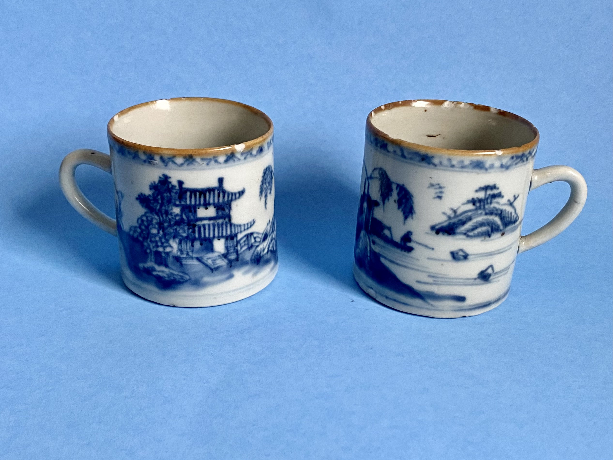 A Pair of 18th Century Chinese Blue and White Porcelain Mugs - Etsy