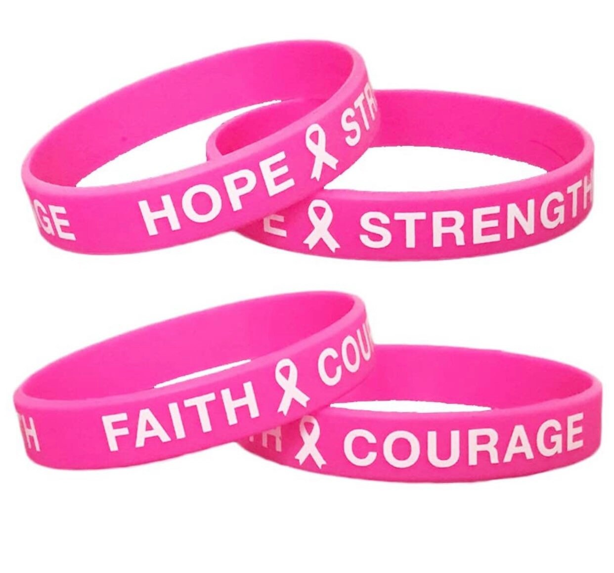Breast Cancer Awareness Silicone Bracelets - Etsy