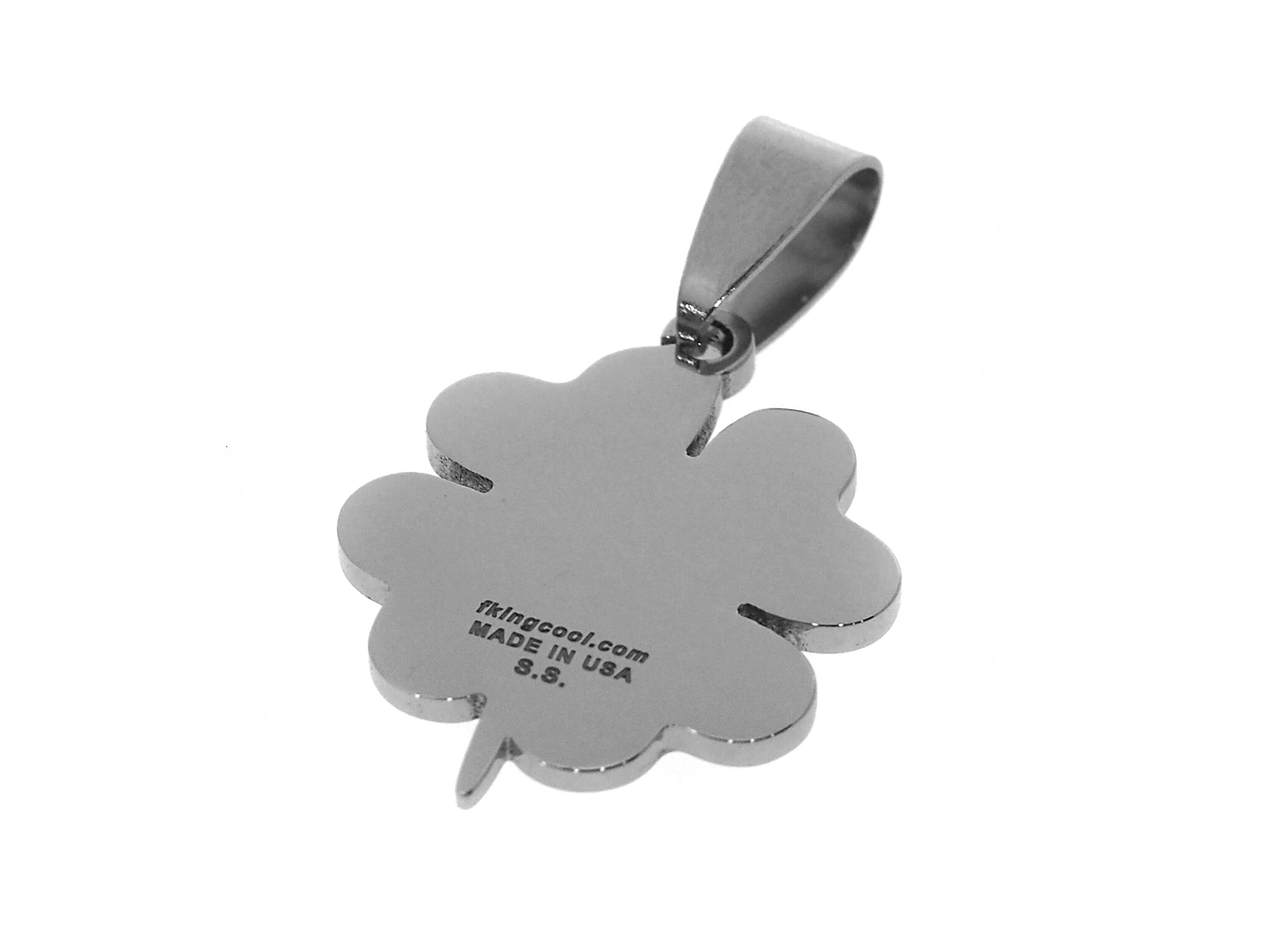 CUSTOM ENGRAVED CLOVER Laser Engrave-able Shamrock Pendant | Etsy