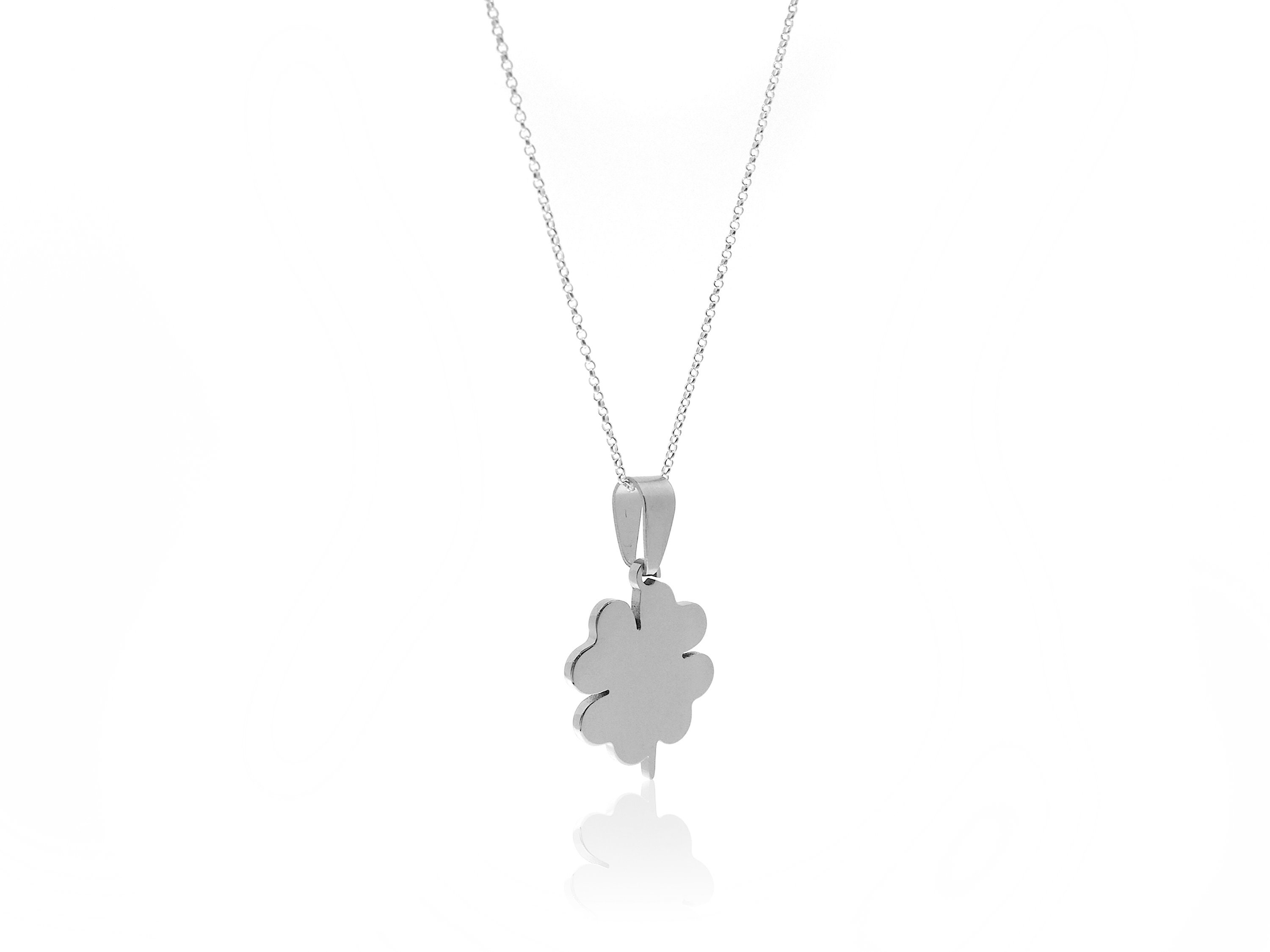 CUSTOM ENGRAVED CLOVER Laser Engrave-able Shamrock Pendant | Etsy