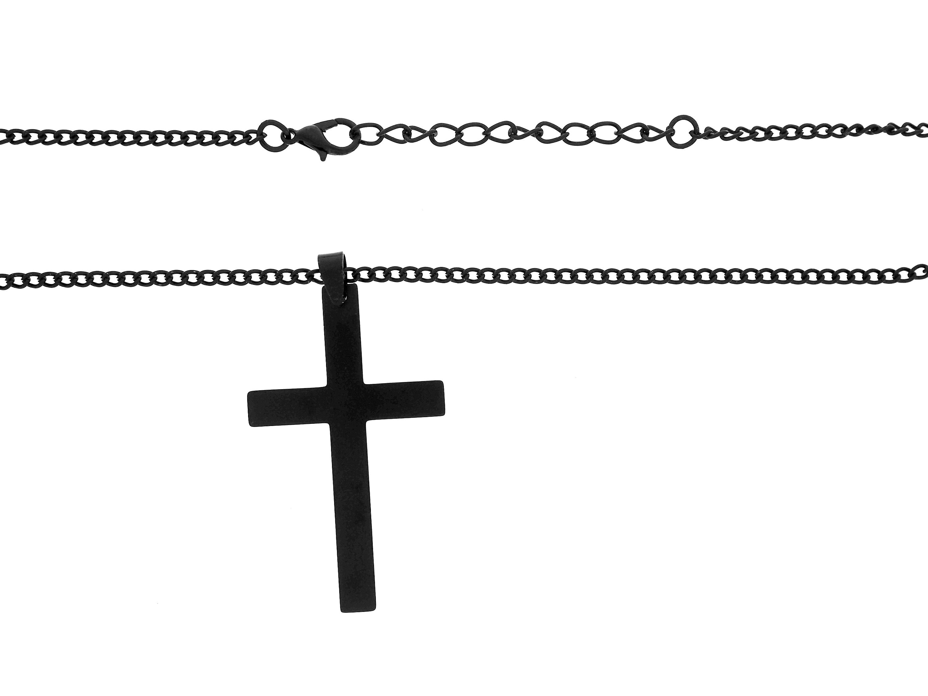 CUSTOM ENGRAVED CROSS Necklace Personalized Cross Grunge | Etsy