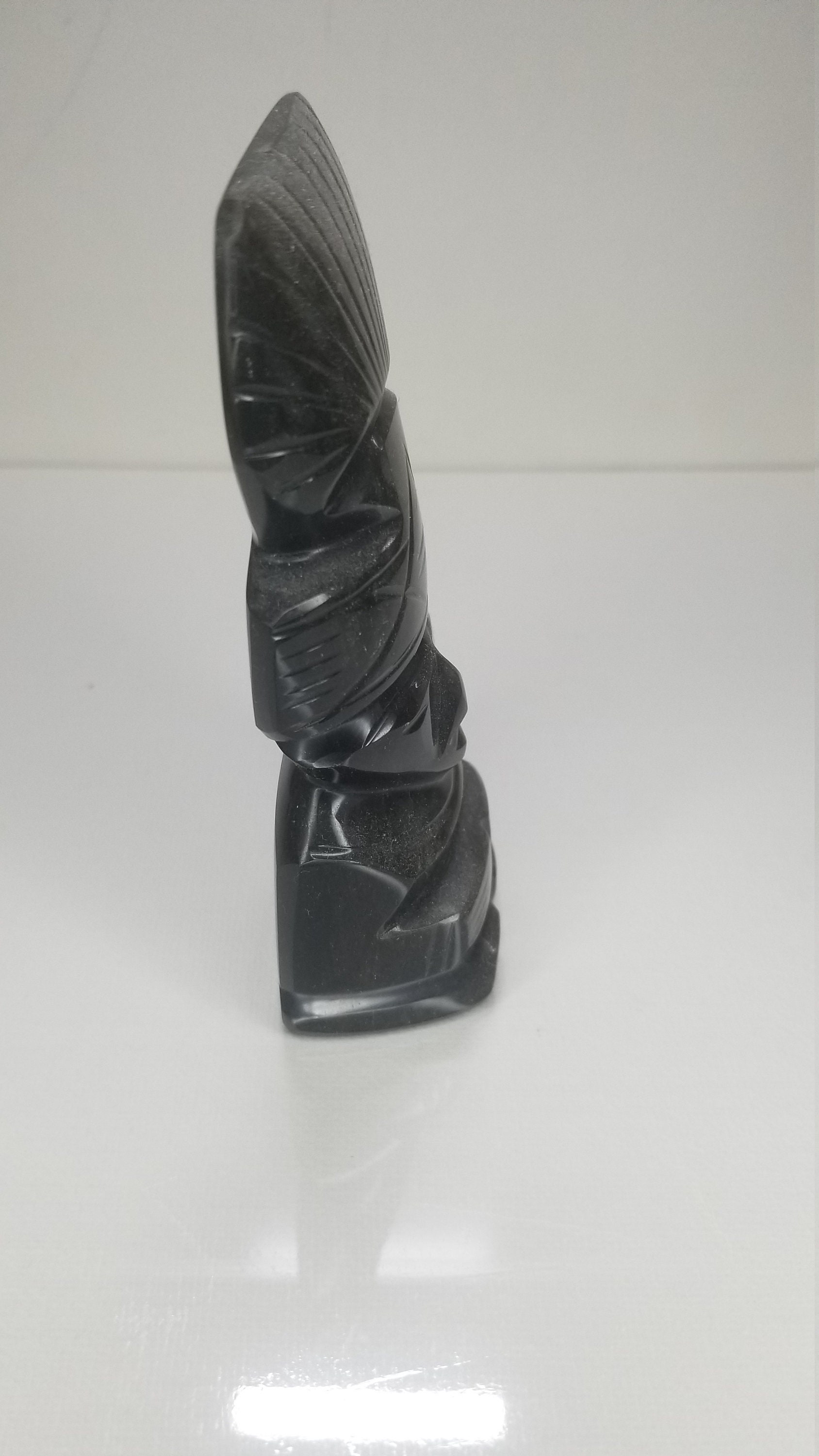 Vintage Obsidian Maya Statue | Etsy