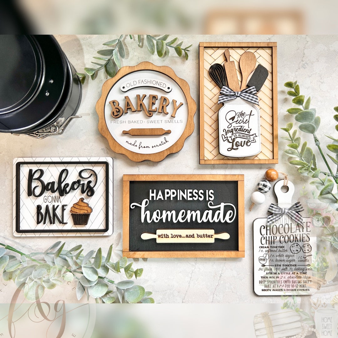 Farmhouse Bakery Collection 5 Piece Base Set - Etsy