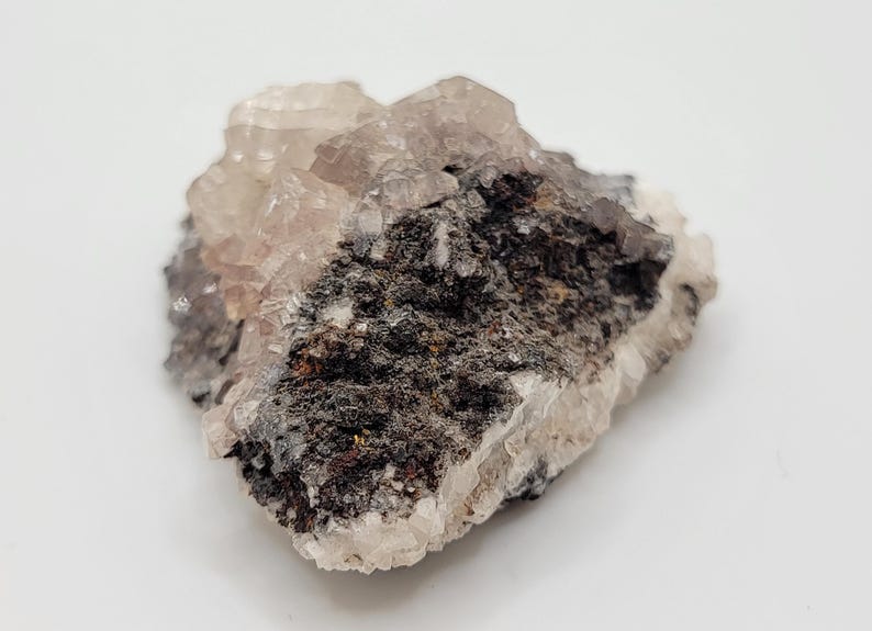 Hydroxyapophyllite and Calcite on Matrix Cluster - 2.72inx2.15in - Etsy