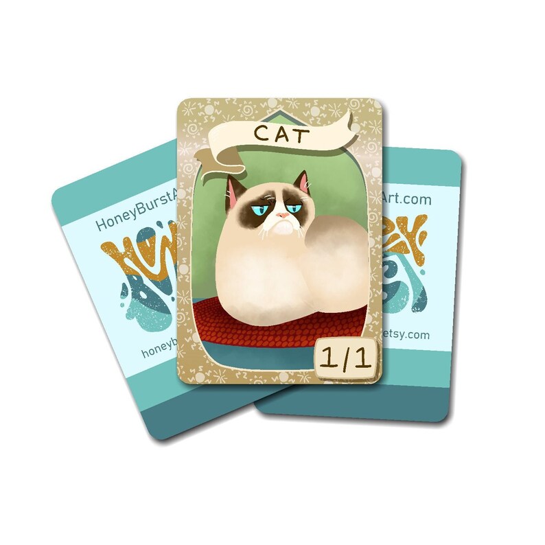 5 Cat Tokens for Magic the Gathering White 1/1 Cat Creature - Etsy