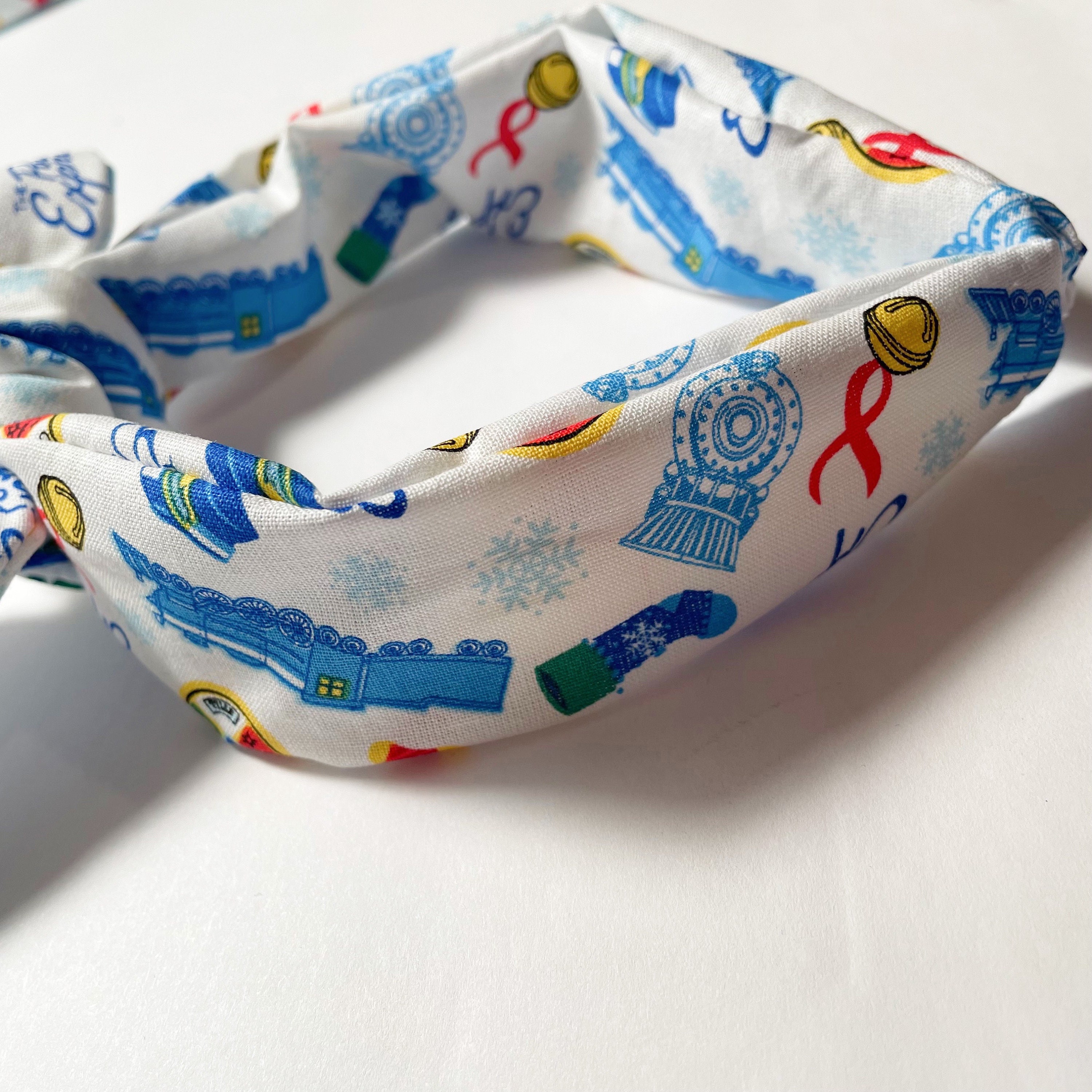 Polar Express Icons White Knotted Headband | Etsy