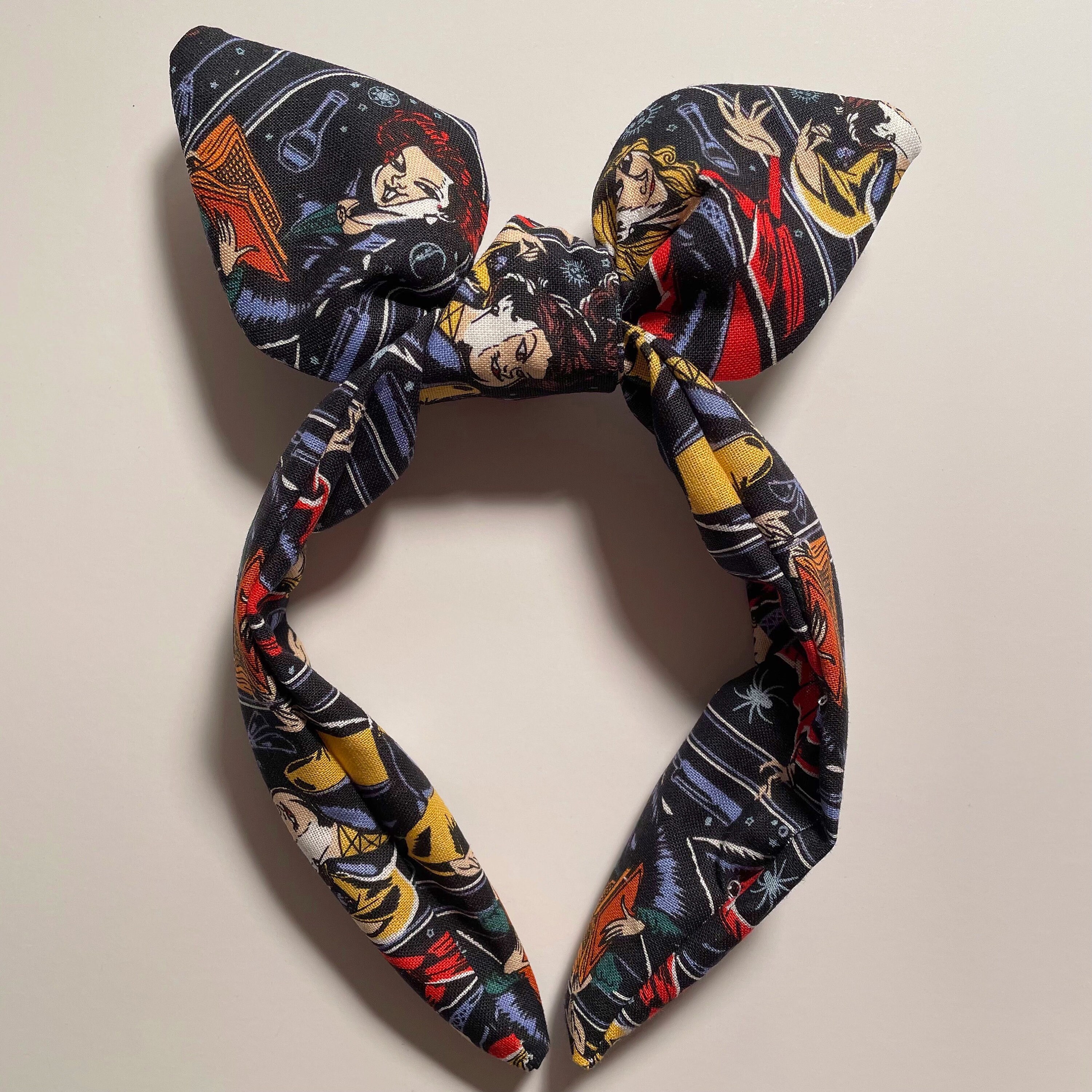 Hocus Pocus Night Sky Character Pattern Knotted Headband - Etsy