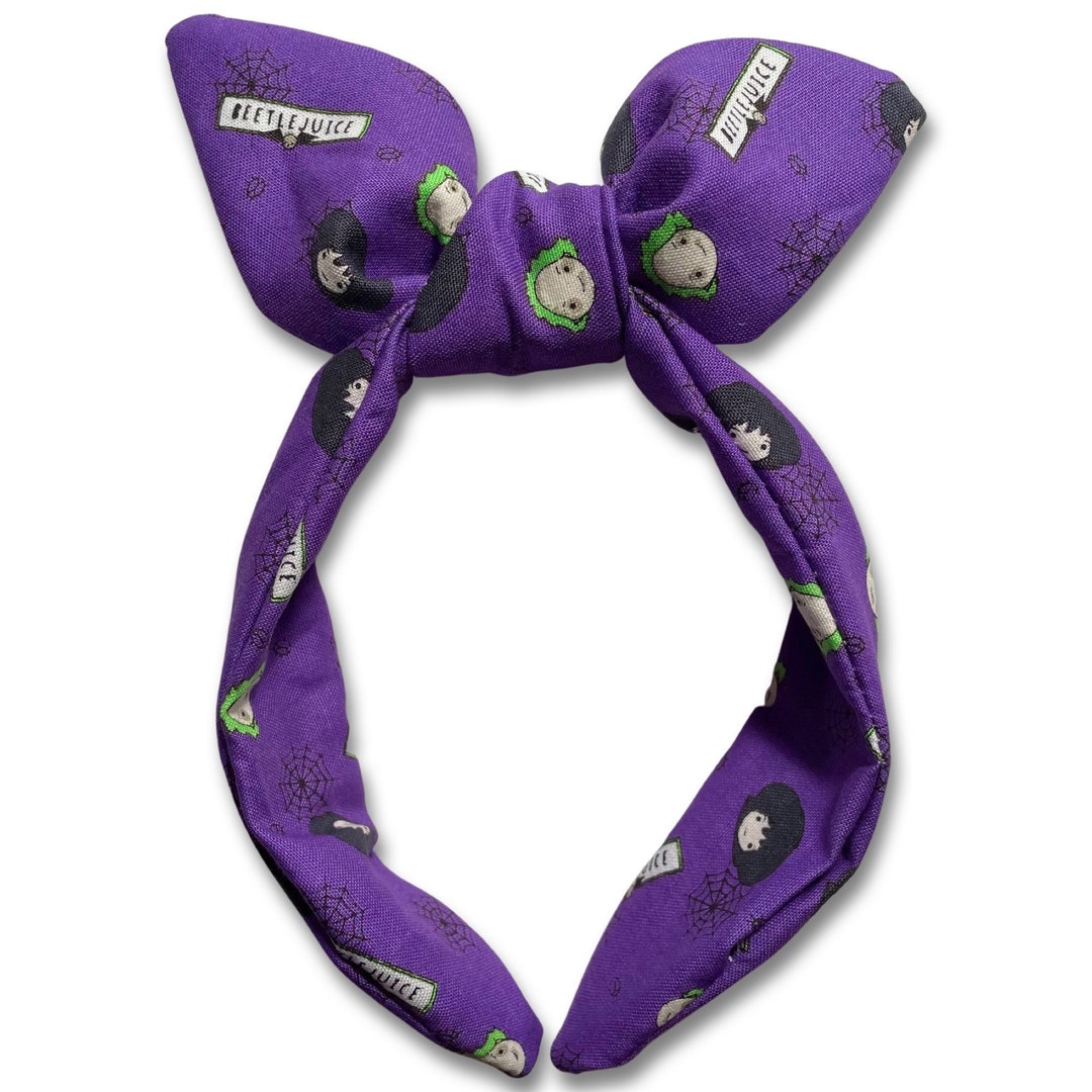 Chibi Beetlejuice & Lydia Purple Knotted Headband - Etsy
